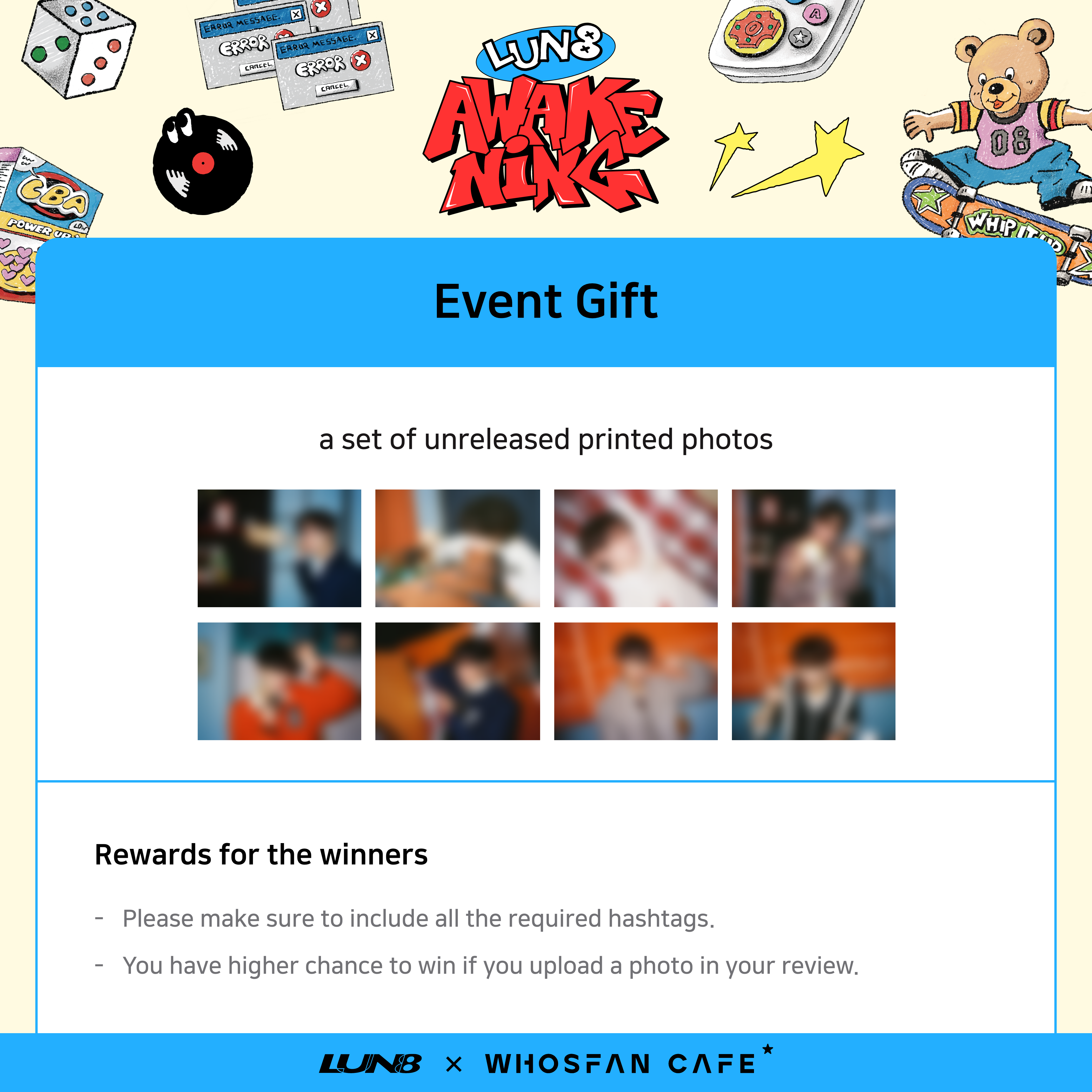 LUN8 3rd Mini Album [AWAKENING] Official Themed Cafe Event Guide ...