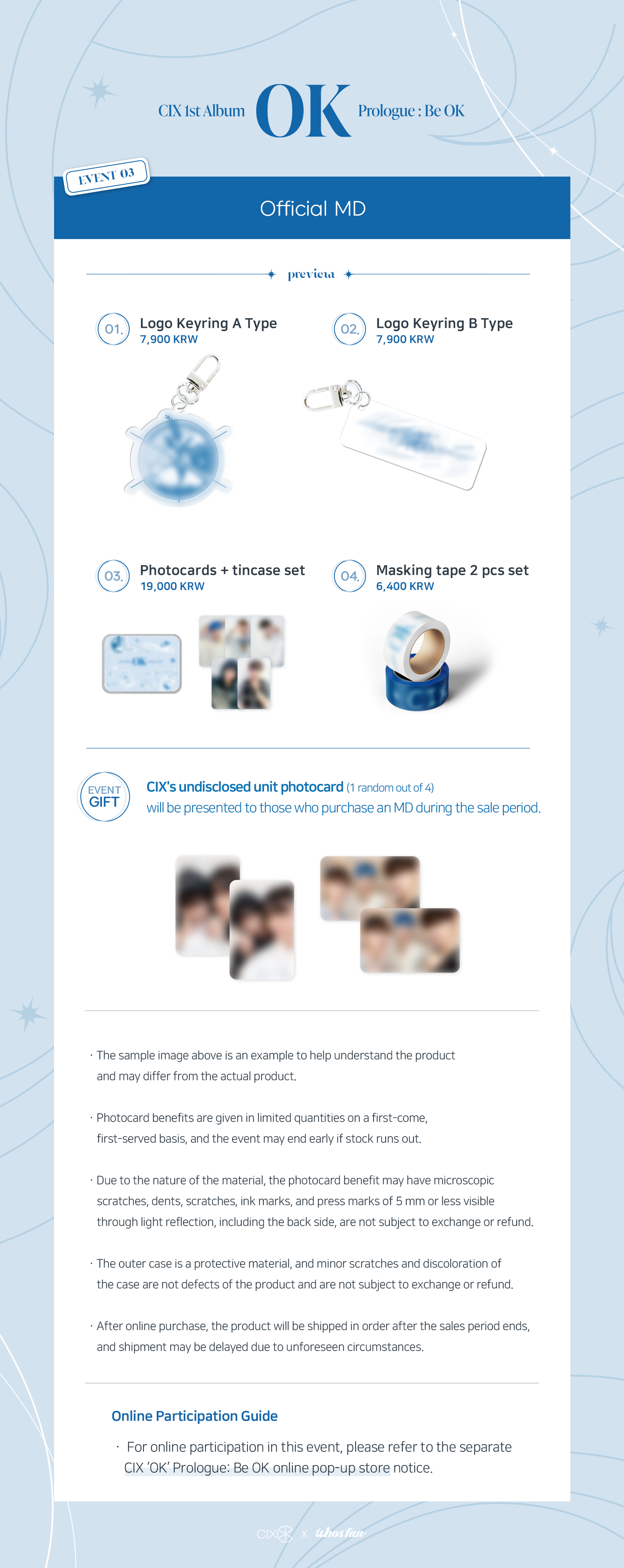 CIX 'OK' Prologue : Be OK Official Pop-up Store Information – WHOSFAN ...